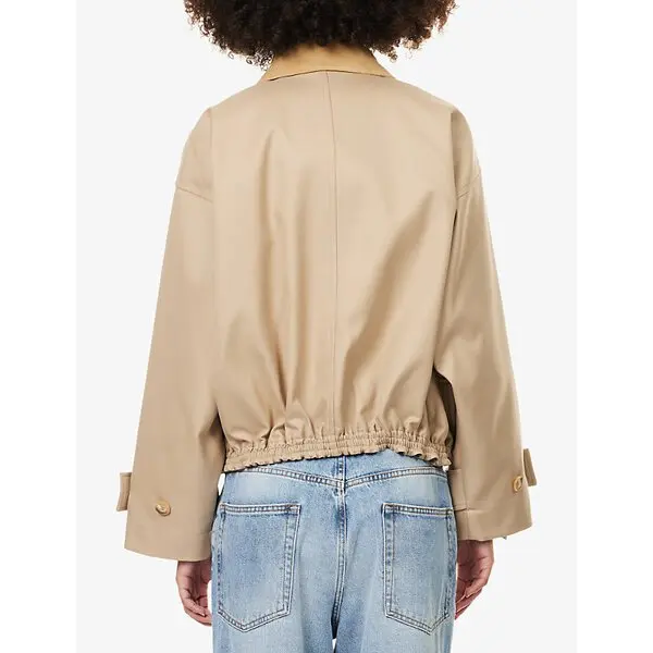 ROHE FRAMES Suede-collar Cotton Blouson Jacket