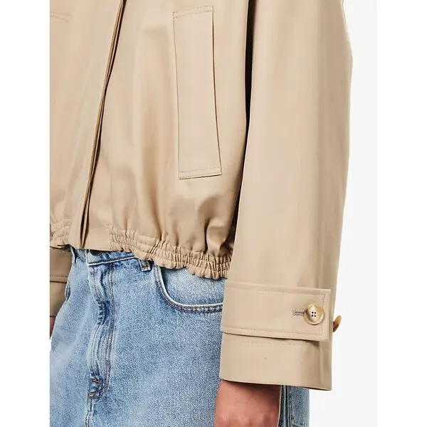 ROHE FRAMES Suede-collar Cotton Blouson Jacket