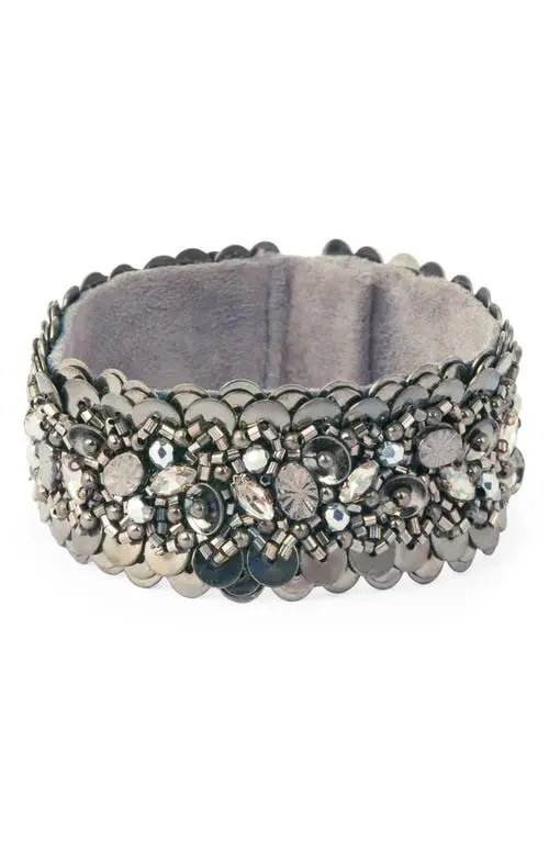 Deepa Gurnani Ginevra Bracelet - Gunmetal