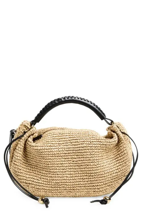 Madewell The Camren Gathered Shoulder Bag In Raffia