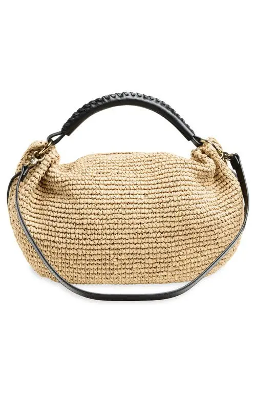 Madewell The Camren Gathered Shoulder Bag In Raffia