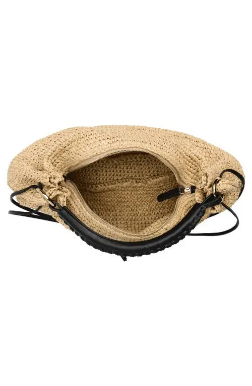 Madewell The Camren Gathered Shoulder Bag In Raffia