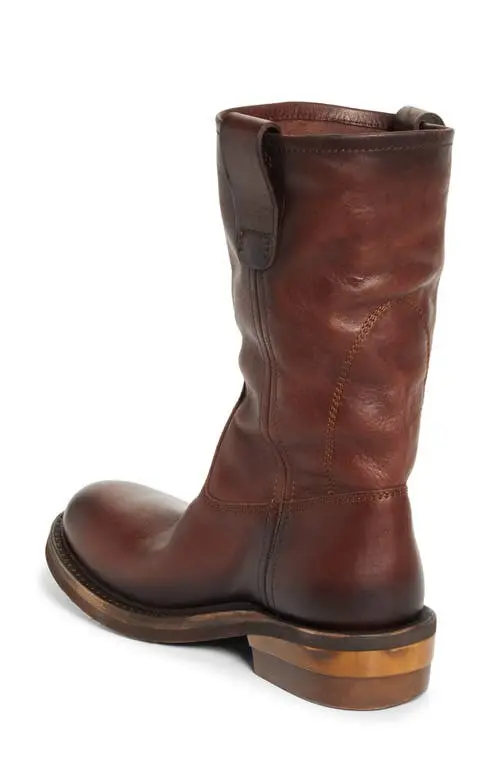 Miu Miu Slouchy Leather Boots - Caffe