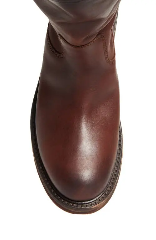 Miu Miu Slouchy Leather Boots - Caffe