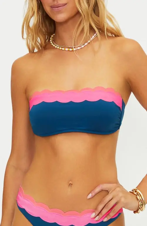 Beach Riot Sybil Scallop Colorblock Bikini Top - Seashell Isle Colorblock