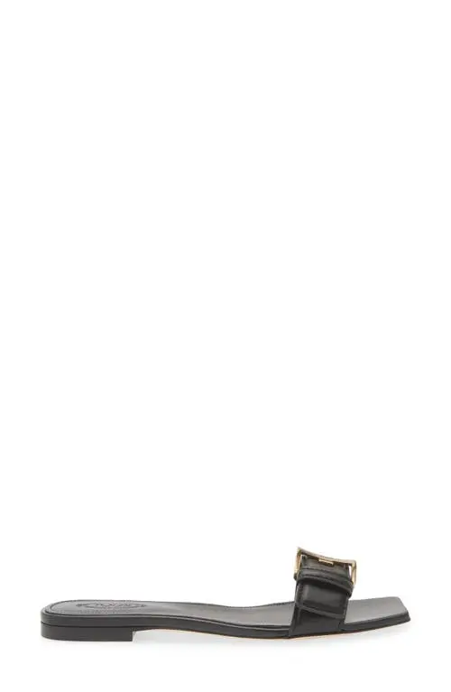 TOD'S Buckle Slide Sandal - Nero