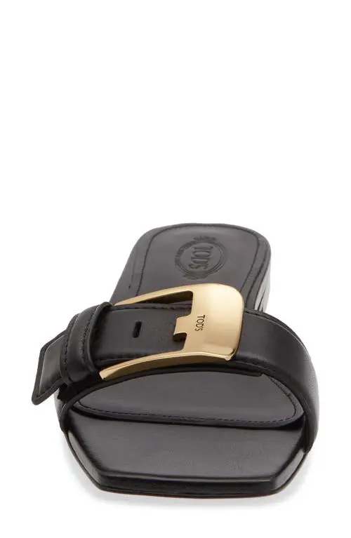 TOD'S Buckle Slide Sandal - Nero