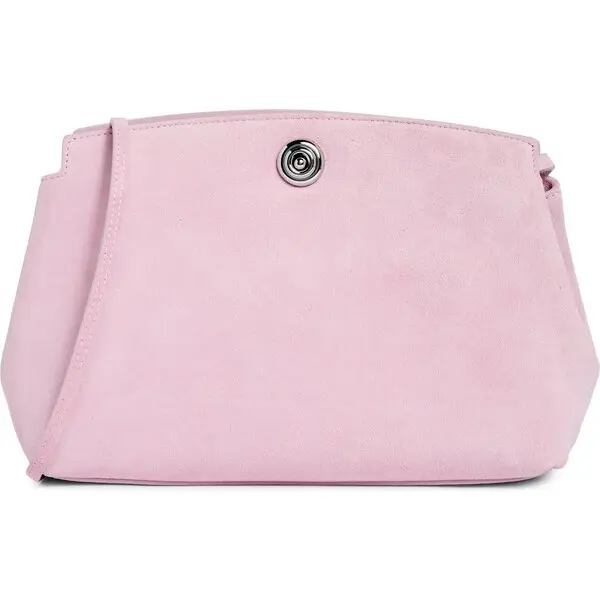LIFFNER Large Pushlock Suede Clutch - Pink