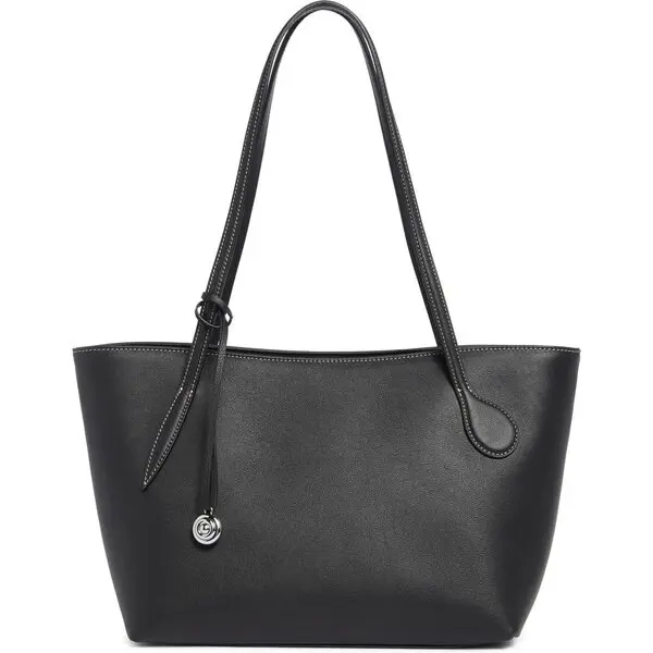 LIFFNER Sprout Midi Calfskin Tote - Black