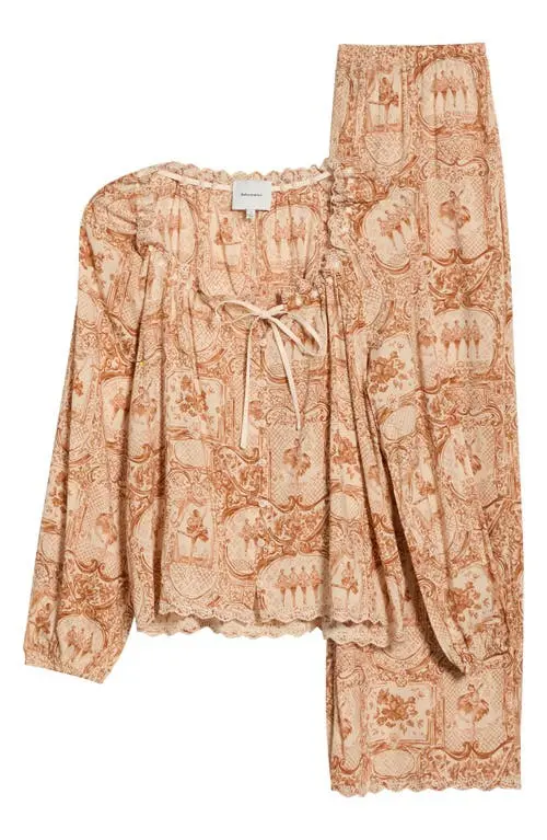 REFORMATION Paloma Long Sleeve Pajamas - Ballerina