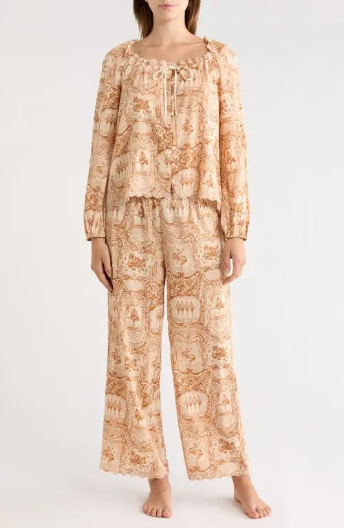 REFORMATION Paloma Long Sleeve Pajamas - Ballerina