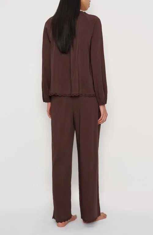 REFORMATION Paloma Long Sleeve Pajamas - Cafe