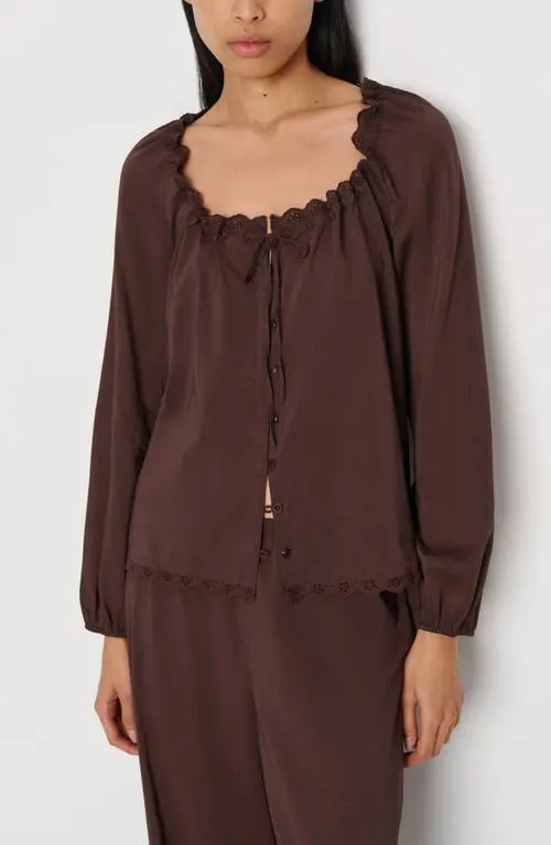 REFORMATION Paloma Long Sleeve Pajamas - Cafe