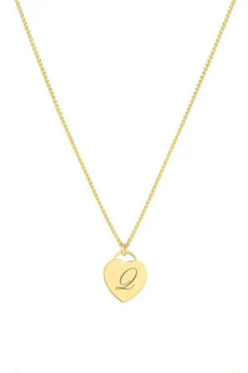 SET & STONES Alice Initial Heart Necklace - Gold/q