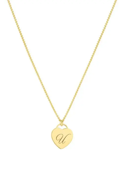 SET & STONES Alice Initial Heart Necklace - Gold/u