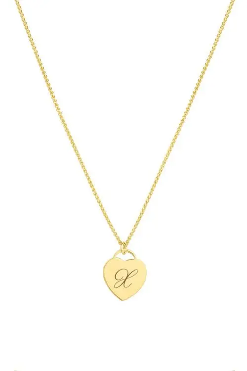 SET & STONES Alice Initial Heart Necklace - Gold/x