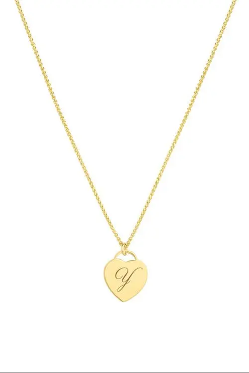 SET & STONES Alice Initial Heart Necklace - Gold/y