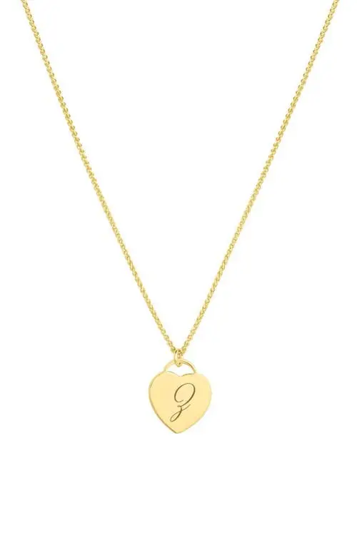 SET & STONES Alice Initial Heart Necklace - Gold/z