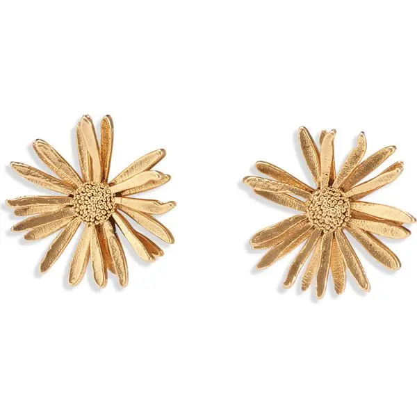 LELET NY Daisy Stud Earrings - Gold