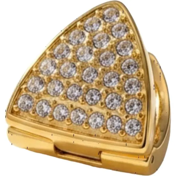 AKALIA Luna Waterproof Triangle Zircon Pave Stud - Gold