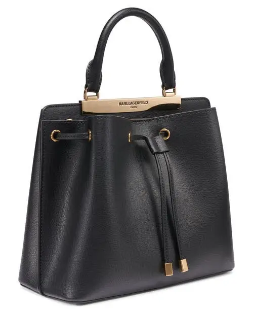 Karl Lagerfeld Paris Evelina Bucket Bag - Black/gold