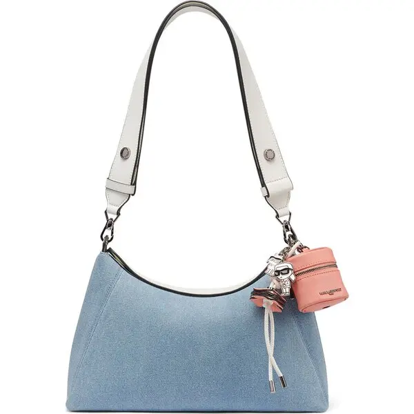 Karl Lagerfeld Paris Nikole Mini Denim Crossbody - Light Denim