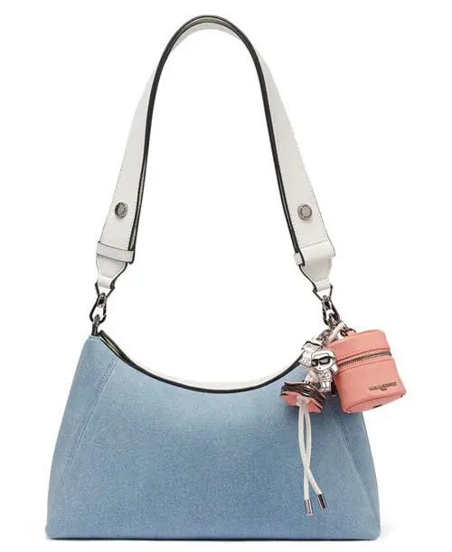 Karl Lagerfeld Paris Nikole Mini Denim Crossbody - Light Denim