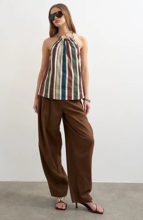 Topshop Striped Halter Top