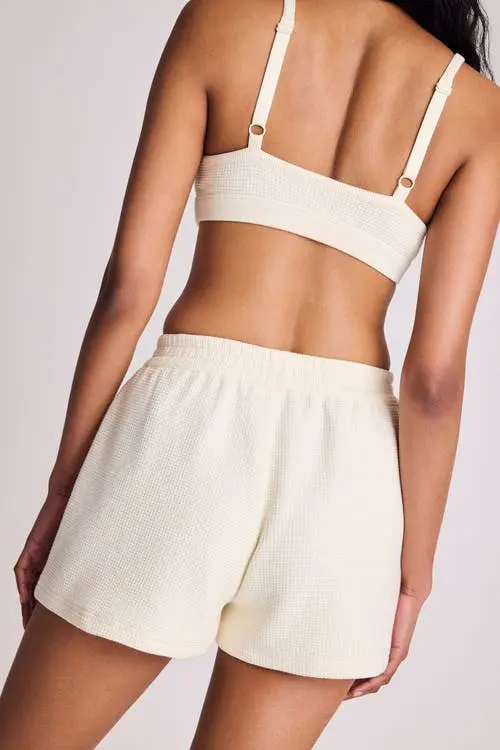 NEGATIVE UNDERWEAR Waffle Knit Shorts - Cream