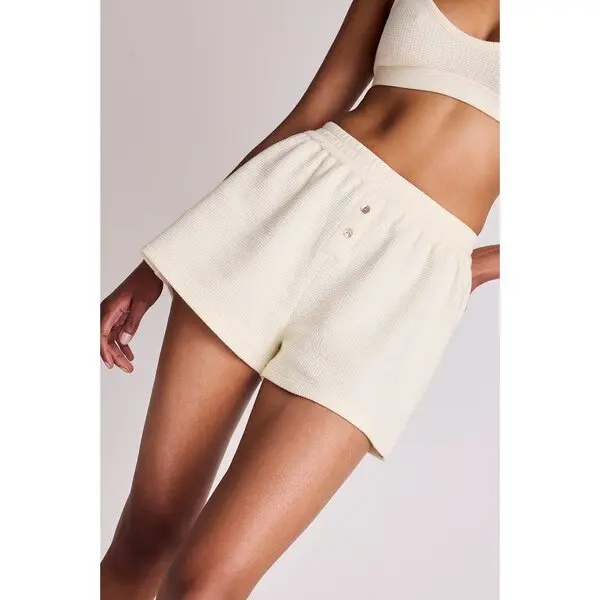 NEGATIVE UNDERWEAR Waffle Knit Shorts - Cream