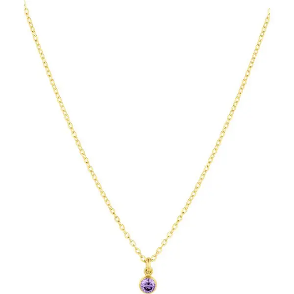 SET & STONES Birthstone Charm Pendant Necklace - Gold/june