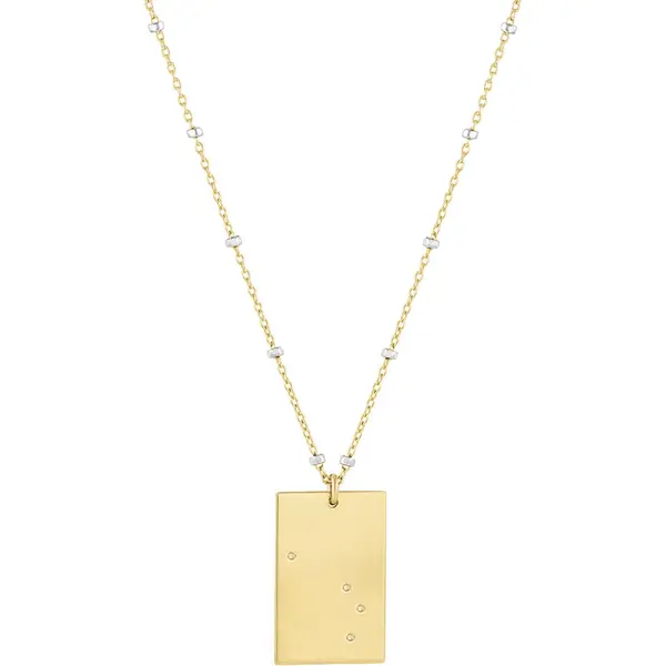 SET & STONES Zodiac Constellation Pendant Necklace - Gold/aries