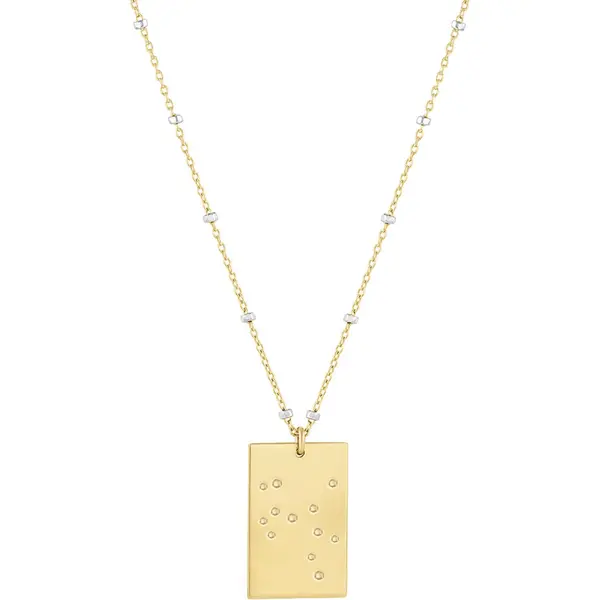 SET & STONES Zodiac Constellation Pendant Necklace - Gold/sagittarius