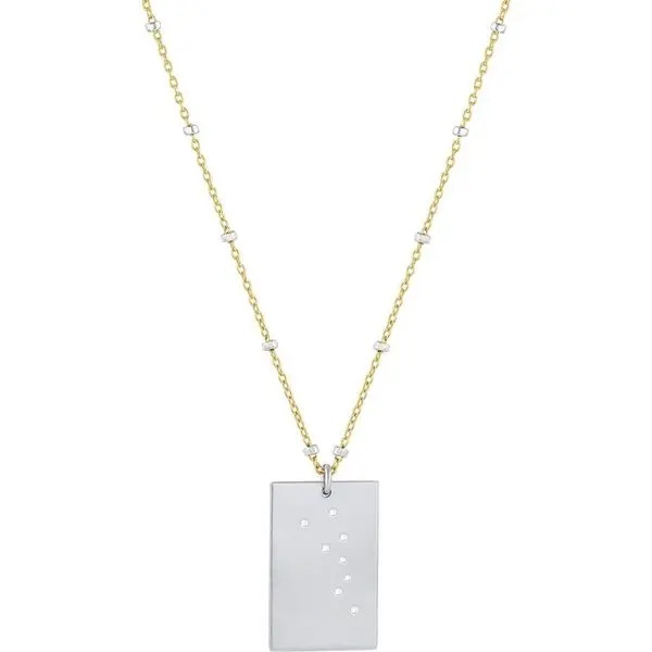 SET & STONES Zodiac Constellation Pendant Necklace - Silver - Taurus