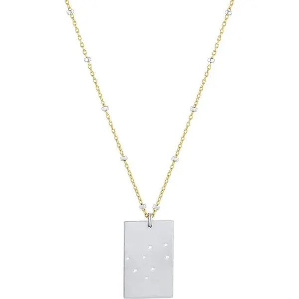 SET & STONES Zodiac Constellation Pendant Necklace - Silver/gemini