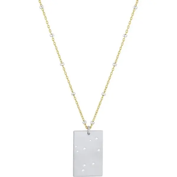 SET & STONES Zodiac Constellation Pendant Necklace - Silver/libra