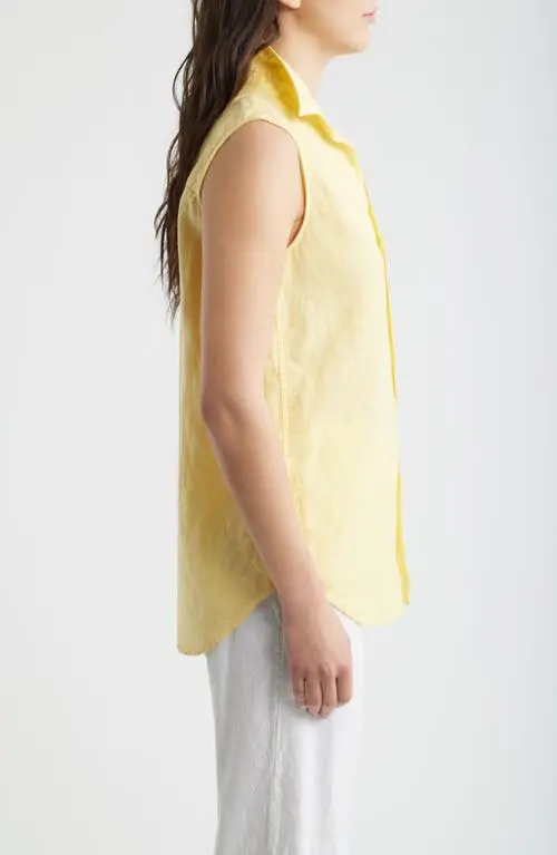 Frank & Eileen Finley Sleeveless Linen Button-up Shirt