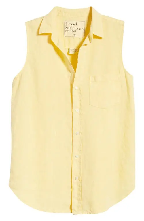 Frank & Eileen Finley Sleeveless Linen Button-up Shirt