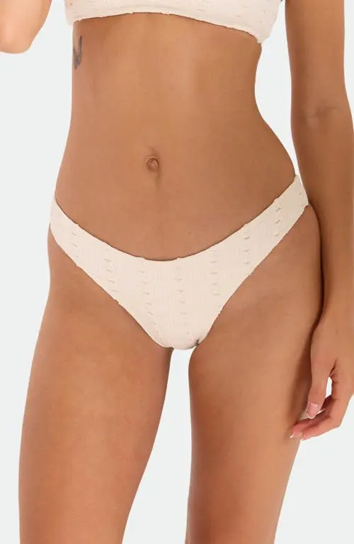 Volcom Coco Low Tide V-cut Bikini Bottom - White Sand
