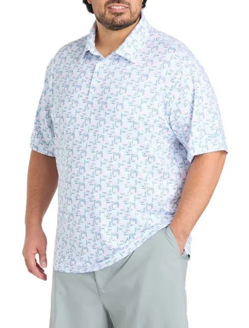 REEBOK Big & Tall Shades Performance Polo Shirt - Multi