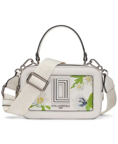 Karl Lagerfeld Paris Simone Floral Embroidery Crossbody - White Multi