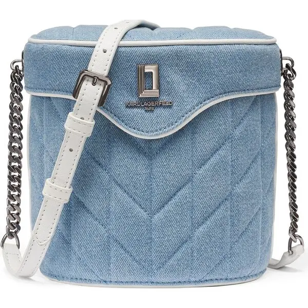 Karl Lagerfeld Paris Lafayette Denim Bucket Bag - Light Denim