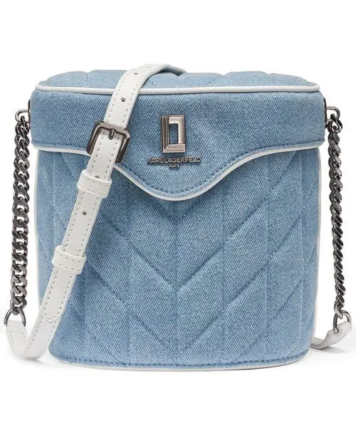 Karl Lagerfeld Paris Lafayette Denim Bucket Bag - Light Denim