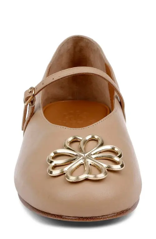 CLERAE Maril Mary Jane Flat - Tan Leather
