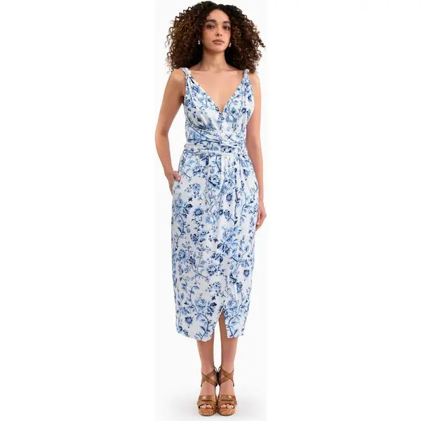 Rebecca Taylor Emelia Printed Dress - Alaskan Blue Multi