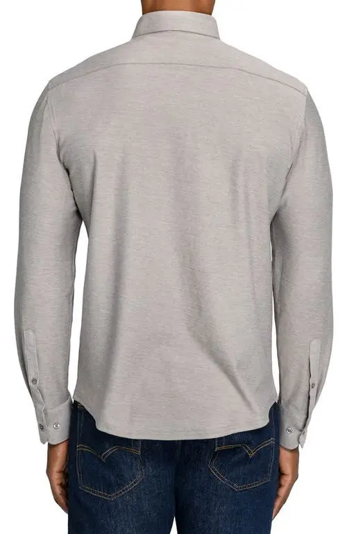 BROOKLYN BRIGADE Solid Mapleton Luxe Cross Dyed Long Sleeve Shirt - Tan