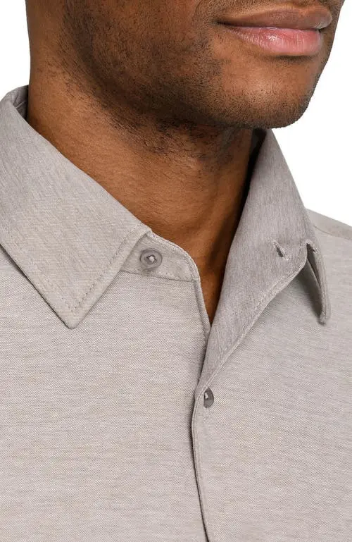 BROOKLYN BRIGADE Solid Mapleton Luxe Cross Dyed Long Sleeve Shirt - Tan