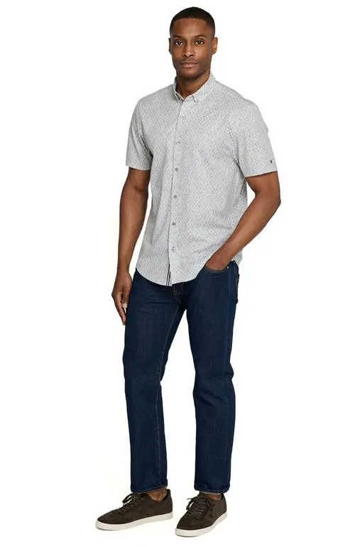 BROOKLYN BRIGADE Prospect Shell Short Sleeve Button Down Performance Shirt