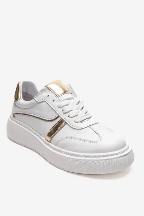 FOREVER & ALWAYS SHOES Ivara Leather Sneaker - White