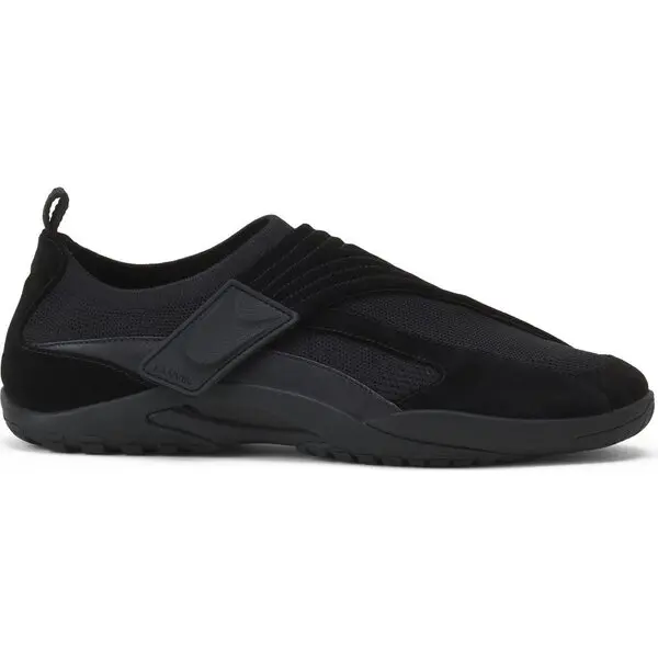 LANVIN Lnv1 Knit And Suede Sneakers - Black/black
